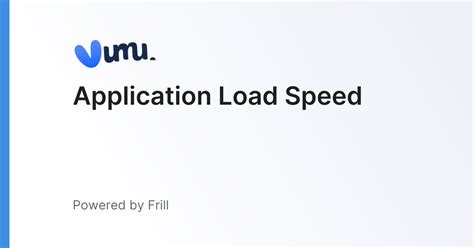 Application Load Speed