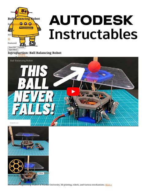 Ball Balancing Robot 21 Steps With Pictures Instructables Pdf