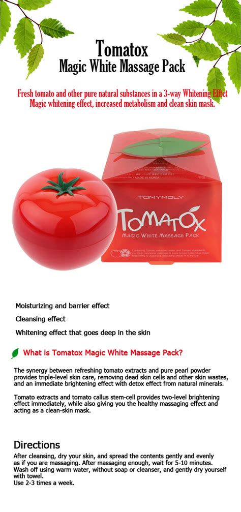 Tonymoly Tomatox Magic White Massage Pack 80g