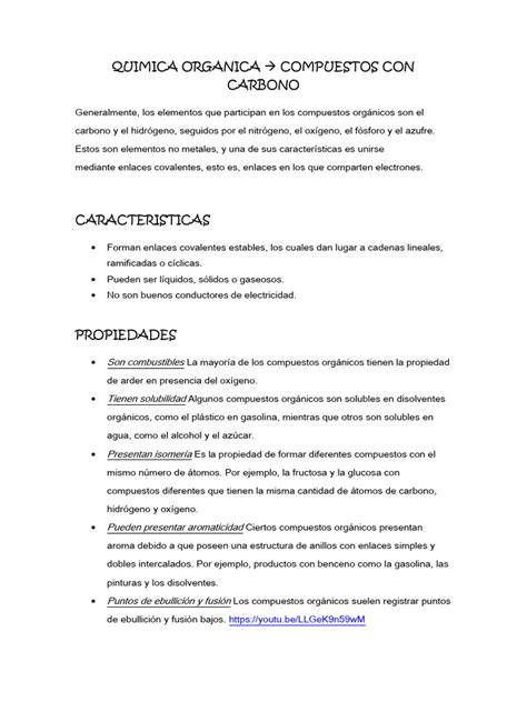 Quimica Organica Carbono Pdf Compuestos Orgánicos Amina