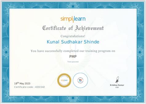 Kunal Shinde On Linkedin Completed Pmp Training 13 Comments