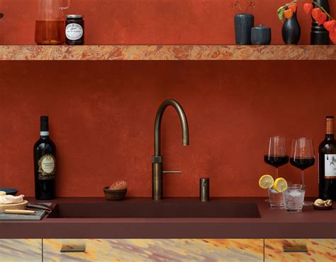 New Patinated Brass Finish The Quooker Fusion Boiling Water Tap