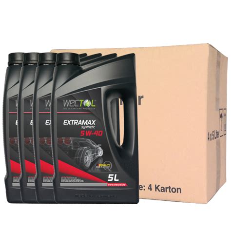 Wectol Motoröl 5W-40 Extramax 5W-40 / 4 x 5 Liter