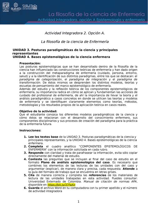 Actividad 2 Actividad Integradora 2 Opción A La filosofía de la