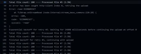 [bug] connection errors with v3 · issue 383 · actions upload artifact