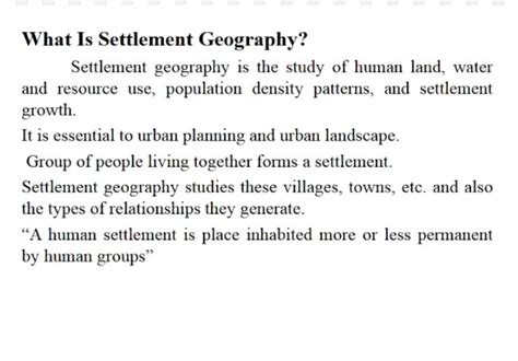 What Is Settlement Geography Settlement Studyx