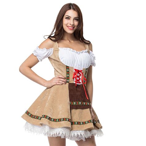 German Oktoberfest Bavarian Dirndl Beer Maid Costume