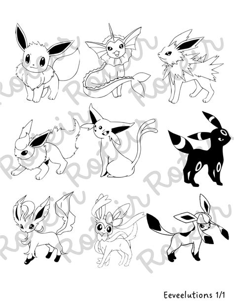 How To Draw Eevee Evolution