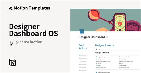 Designer Dashboard OS Template | Notion Marketplace