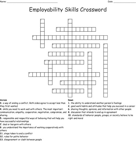 Employability Skills Worksheets For Adults