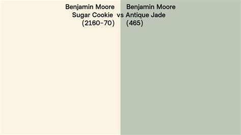 Benjamin Moore Sugar Cookie Vs Antique Jade Side By Side Comparison