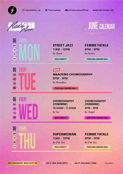 Schedule Flexi Plan Flow Academy