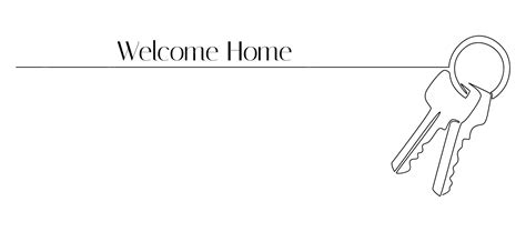 Premium Vector One Continuous Line Drawing Of House Keys Real Estate And Password And Security