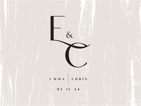 Modern Wedding Monogram Couple Monogram Wedding Logo Digital Initial