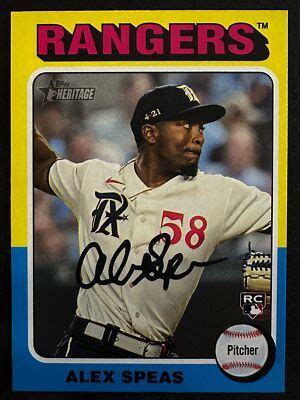 Alex Speas 2024 Topps Heritage Baseball Mini Texas Rangers 274 Ebay