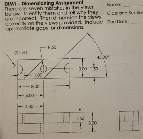 Solved Dimi Dimensioning Assignment There Are Seven