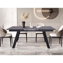 Table Repas HESTIA Extensible 160 240 Cm Noir