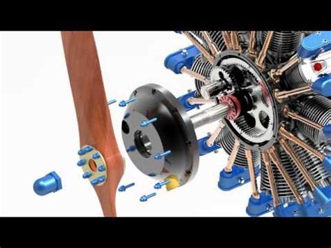 Keyshot Animation Of Cylinder Radial Engine Youtube