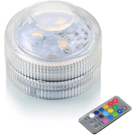 Lumières LED Submersibles étanches avec télécommande Lampe de Bain
