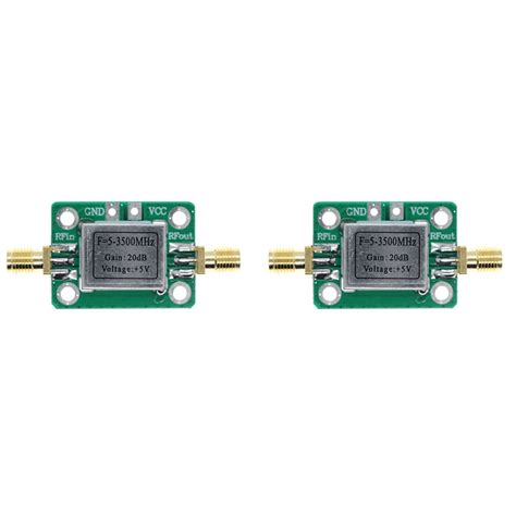 2x Lna 5 3500mhz Rf Low Noise Amplifier Gain 20db Signal Receiver Board