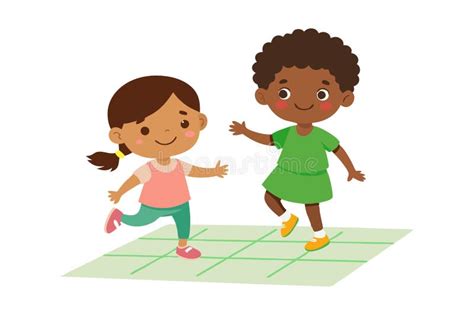 Two Girls Playing Together Stock Illustrations 302 Two Girls Playing