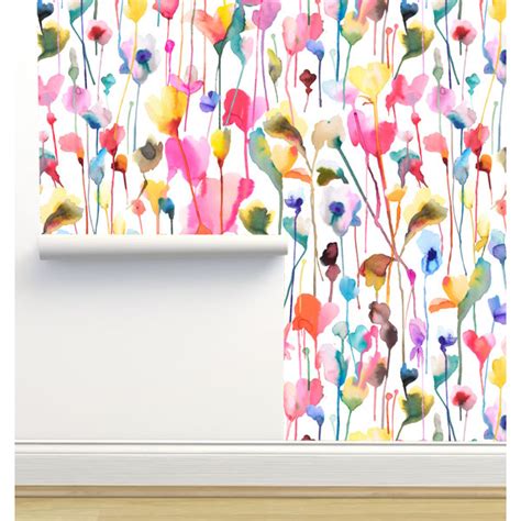 Limitless Walls Ninola Designs Peel And Stick Floral Wallpaper Wayfair
