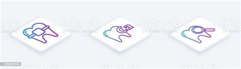 중괄호와 등색 선 치아를 설정 치아와 치과 검색을위한 칼슘 흰색 정사각형 버튼 벡터 3차원 형태에 대한 스톡 벡터 아트 및 기타 이미지 3차원 형태 개념 건강 진단