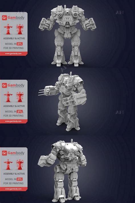 机甲战士 kodiakmech 3d打印模型 stl an素材库