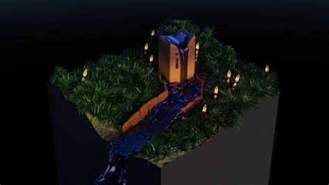 Tropical Waterfall R Blender
