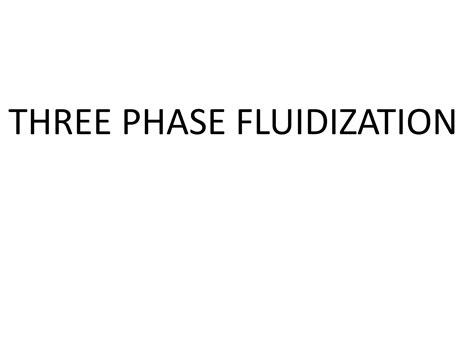 Three Phase Fluidization Pptx