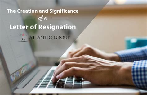 How To Write A Resignation Letter Resignation Letter Template Atlantic Group