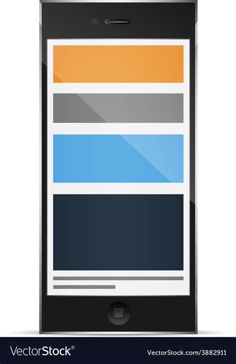 Responsive Grid Layout On Phone Royalty Free Vector Image