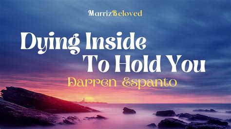 Dying Inside To Hold You Lyrics By Darren Espanto YouTube