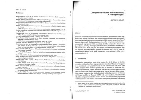 Pdf Comparative Clauses As Free Relatives A Raising Analysis