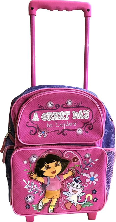 Dora The Explorer Small Rolling Backpack 12 A Great Day To Explore Walmart Business Supplies