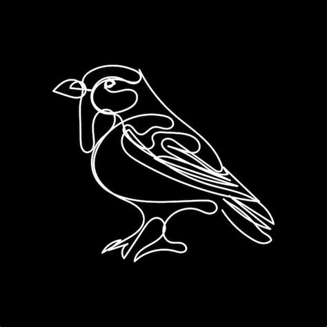 Premium Vector Bird Minimal Design Hand Drawn One Line Style Drawing Bird One Line Art