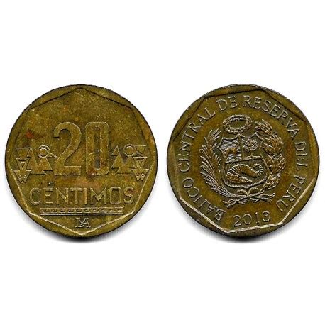 3064 Perú 2013 20 Centimos Bc Numismática Rovira