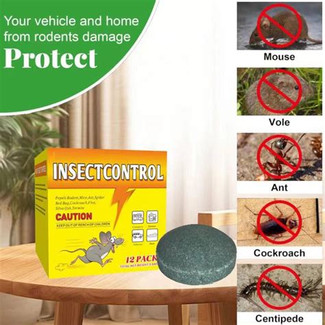 Mouse Killer Pellets 12 Canisters Mint Oil For Rodent Prevention