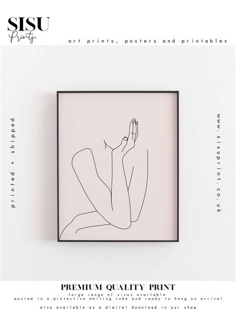 Female Feminine Line Drawing Print Line Art Feminist Print Minimal