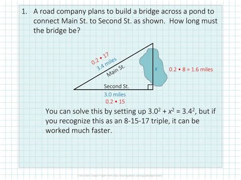 Pythagorean Theorem Problems PPT