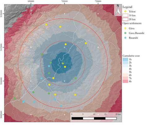 Cost Surface Analysis Centred On The Teleac Hillfort Image By The