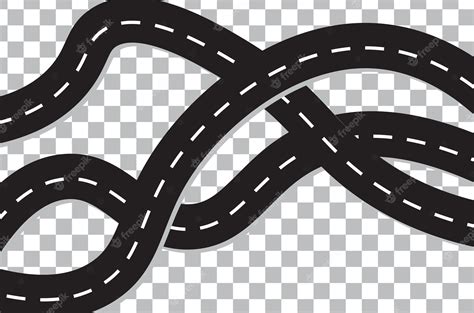 Premium Vector Horizontal Asphalt Overlap Road Template Winding Road