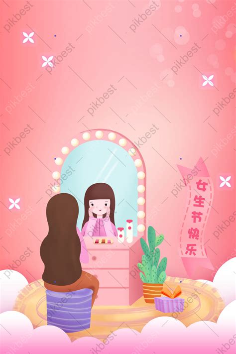 Cartoon Cute Girls Day Promotion Poster Backgrounds Psd Free Download