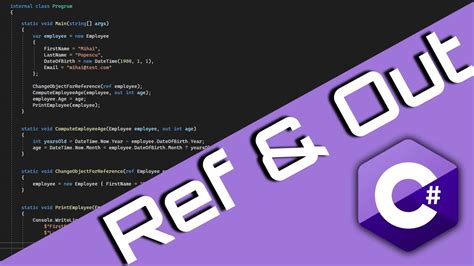 Ref And Out în C Pass By Value Vs Pass By Reference Youtube