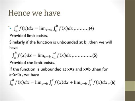 Improper Integrals Pptx Physics Science