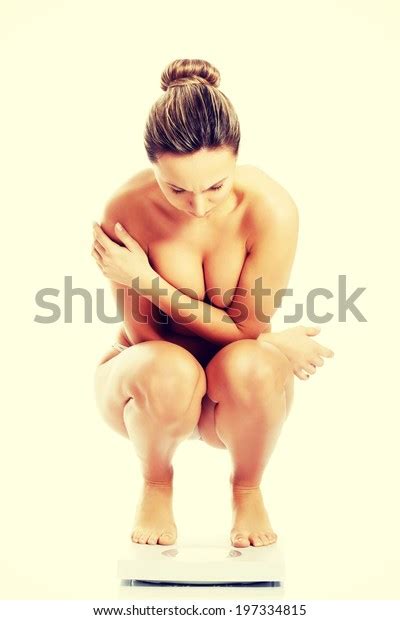 Naked Woman On Scope Checking Her Stock Photo Shutterstock