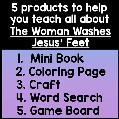 A Woman Washes Jesus Feet 5 Activities Mary Magdalene Anoints Jesus