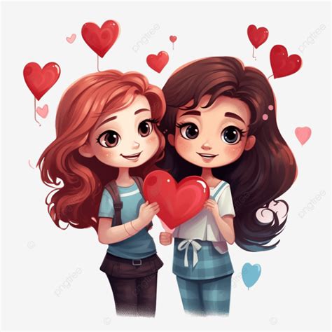 행복한 여자 사랑과 발렌타인 캐릭터 디자인 심장 만화 사랑 만화 하트 캐릭터 Png 일러스트 및 이미지 에 대한 무료