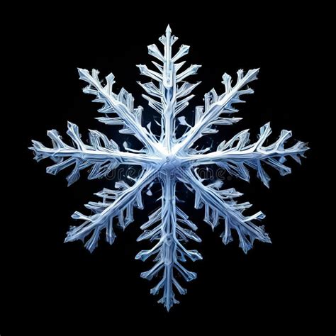 Columnar Dendritic Hybrid Snowflake Combining Elements Of Boh C Stock