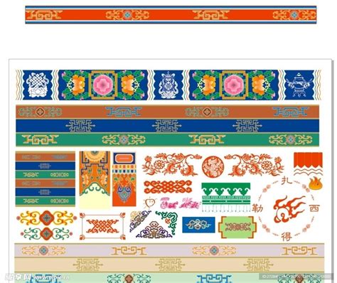 藏式纹样 花纹设计图 图片素材 其他 设计图库 昵图网nipic